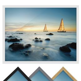 Natur & Landschaft Bild mit Rahmen Segelschiffe im Ozean