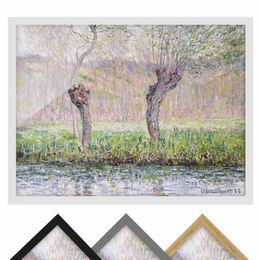 Kunstdruck mit Rahmen Claude Monet - Weidenb&auml;ume Fr&uuml;hling