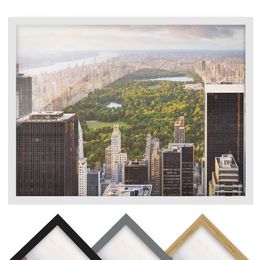 Architektur & Skyline Bild mit Rahmen Blick &uuml;ber den Central Park