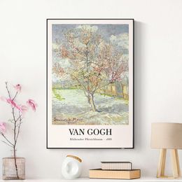 Akustik-Wechselbild Vincent van Gogh - Bl&uuml;hender Pfirsichbaum - Museumsedition