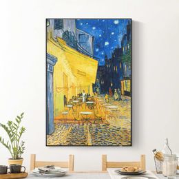 Akustik-Wechselbild Vincent van Gogh - Caf&eacute;-Terrasse in Arles