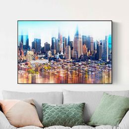 Akustik-Wechselbild Manhattan Skyline Urban Stretch