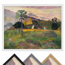 Kunstdruck mit Rahmen Paul Gauguin - Komm her