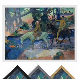 Kunstdruck mit Rahmen Paul Gauguin - Die Flucht