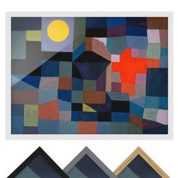 Kunstdruck mit Rahmen Paul Klee - Feuer bei Vollmond
