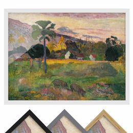 Kunstdruck mit Rahmen Paul Gauguin - Komm her