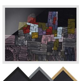 Kunstdruck mit Rahmen Paul Klee - Altes Gem&auml;uer