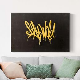 Akustik-Wechselbild Graffiti Art Stay Wild