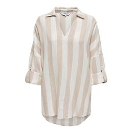 Only Bluse in Beige/ Wei&szlig; - 51% | Gr&ouml;&szlig;e S | Damen-blusen