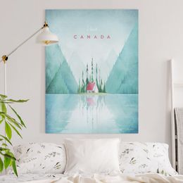 Bilderwelten Leinwandbild Henry Rivers Vintage Kunstdruck Reiseposter - Canada - Leinwanddruck Hochformat Wandbild S-XXL moderne Bilder auf Leinwand