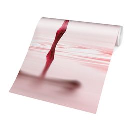 Bilderwelten Tapete - Fototapete Flamingo Dance - Wandtapete Schlafzimmer Wohnzimmer modern - auch kleisterfrei