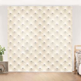 Bilderwelten Schiebegardine Set Diamant Creme Luxus