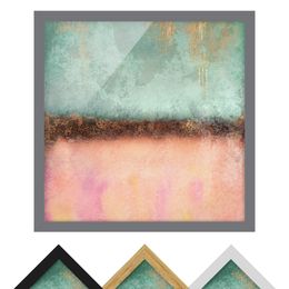 Bilderwelten Bild mit Rahmen Pastell Sommer mit Gold