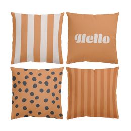 Bilderwelten Dekokissen 4er Set Apricot Set