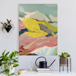 Bilderwelten Leinwandbild Bunte Zuckerk&uuml;ste - Abstrakt,Kunst - Wohnzimmer Wandbilder, Bilderwand gestalten, Bilder auf Leinen, Bilderdruck