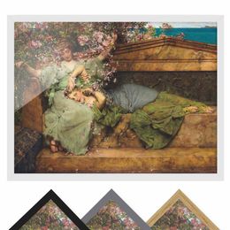 Bild mit Rahmen Sir Lawrence Alma-Tadema - Im Rosengarten