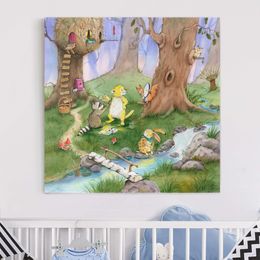 Leinwandbild Kinderzimmer Kleiner Tiger - Ohne Streifen