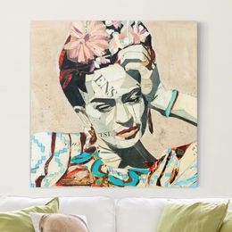 Leinwandbild Kunstdruck Frida Kahlo - Collage No.1