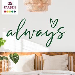 Bilderwelten Wandtattoo einfarbig Always - Fotowand Ideen - Schlafzimmer - Wohnzimmer - Kinderzimmer - Babyzimmer