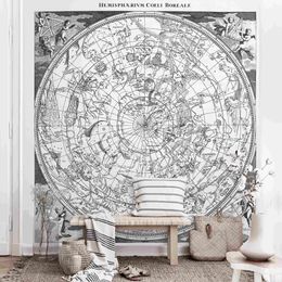 Bilderwelten Fototapete Die n&ouml;rdliche Hemisph&auml;re Vintage,Himmel Sternbilder,Sterne Wohnzimmer,Schlafzimmer Vliestapete inkl. Kleister oder selbstklebend