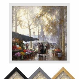 Bild mit Rahmen Gaston de Latouche - Der Blumenmarkt
