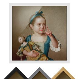 Bild mit Rahmen Jean Etienne Liotard - Mädchen mit Puppe