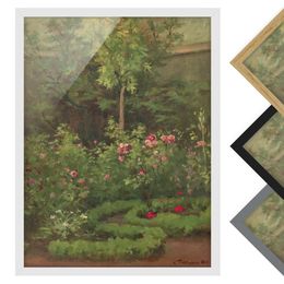 Bild mit Rahmen Camille Pissarro - Ein Rosengarten