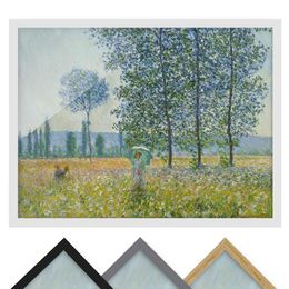 Bild mit Rahmen Claude Monet - Felder im Fr&uuml;hling