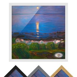 Bild mit Rahmen Edvard Munch - Sommernacht am Meeresstrand