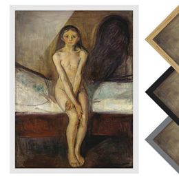 Bild mit Rahmen Edvard Munch - Pubert&auml;t