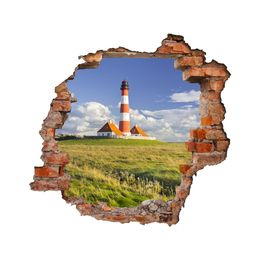 Bilderwelten Wandtattoo Natur modern 3D-Effekt Wandaufkleber - Leuchtturm in Schleswig-Holstein - Leuchtturm Wohnzimmer Schlafzimmer