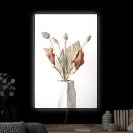 Bilderwelten LED-Wechselbild Trockenblumen-Strau&szlig;