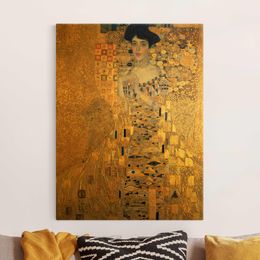 Leinwandbild Gold Gustav Klimt - Adele Bloch-Bauer I - Wandbilder XXL Print Kunstdruck Portrait Wohnzimmer Schlafzimmer Bad Badezimmer K&uuml;che Flur