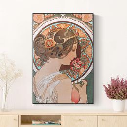 Akustik-Wechselbild Alfons Mucha - Schl&uuml;sselblume