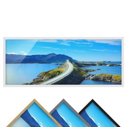 Natur & Landschaft Bild mit Rahmen Crossing Norway
