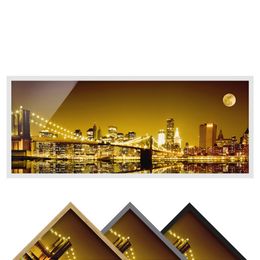 Architektur & Skyline Bild mit Rahmen Goldenes New York