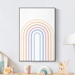 Akustik-Wechselbild Pastell Regenbogen