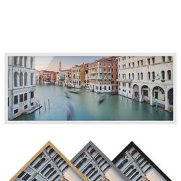 Architektur & Skyline Bild mit Rahmen Canale Grande Blick von der Rialtobr&uuml;cke Venedig