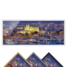 Architektur & Skyline Bild mit Rahmen Palma de Mallorca City Skyline und Hafen