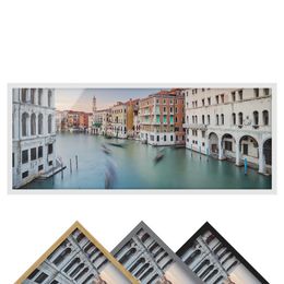 Architektur & Skyline Bild mit Rahmen Canale Grande Blick von der Rialtobr&uuml;cke Venedig