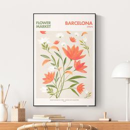 Akustik-Wechselbild Flower Market - Barcelona