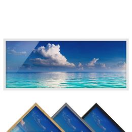 Strand Bild mit Rahmen T&uuml;rkise Lagune
