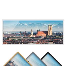 Architektur & Skyline Bild mit Rahmen M&uuml;nchen