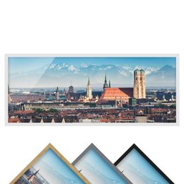 Architektur & Skyline Bild mit Rahmen M&uuml;nchen