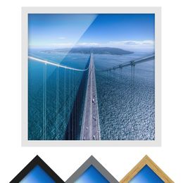 Architektur & Skyline Bild mit Rahmen Br&uuml;cke zur Insel
