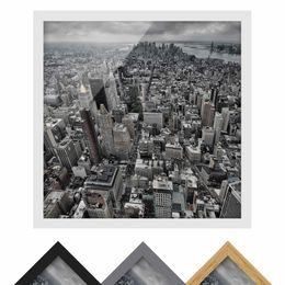 Architektur & Skyline Bild mit Rahmen Blick &uuml;ber Manhattan