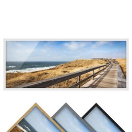Strand Bild mit Rahmen Nordseespaziergang