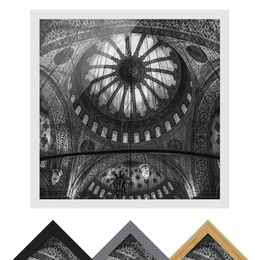 Architektur & Skyline Bild mit Rahmen Die Kuppeln der blauen Moschee