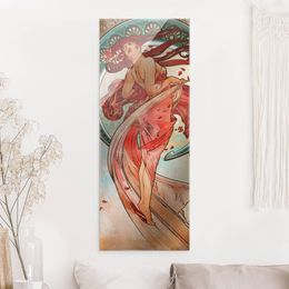 Glasbild Alfons Mucha - Vier K&uuml;nste - Der Tanz