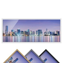 Architektur & Skyline Bild mit Rahmen Purple Miami Beach